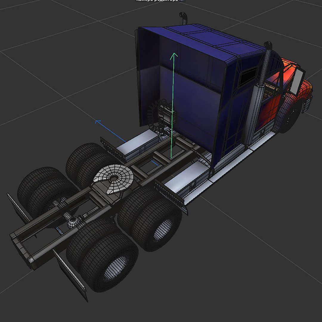 3D Truck Tractor With Flame Paint - TurboSquid 2227203