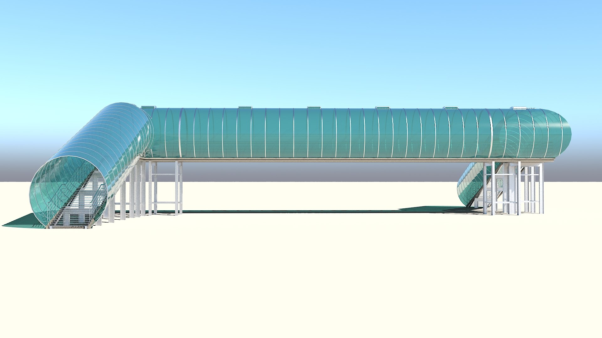 3D model road transition exterior architecture - TurboSquid 1599862