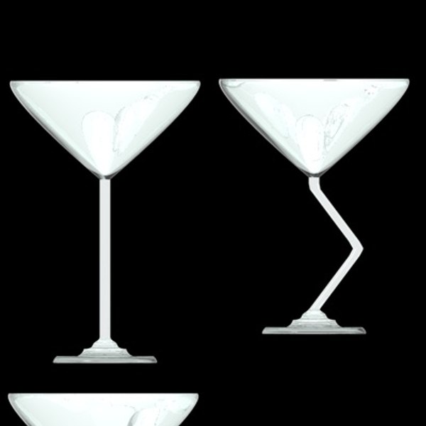 cocktail glassware glass beverage 3d model