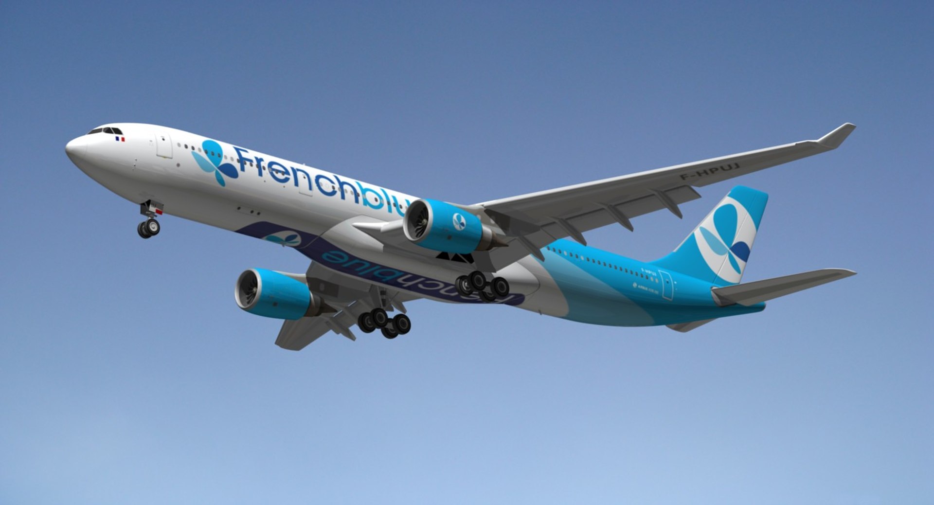 3D Airbus French Blue A330 - TurboSquid 1221417