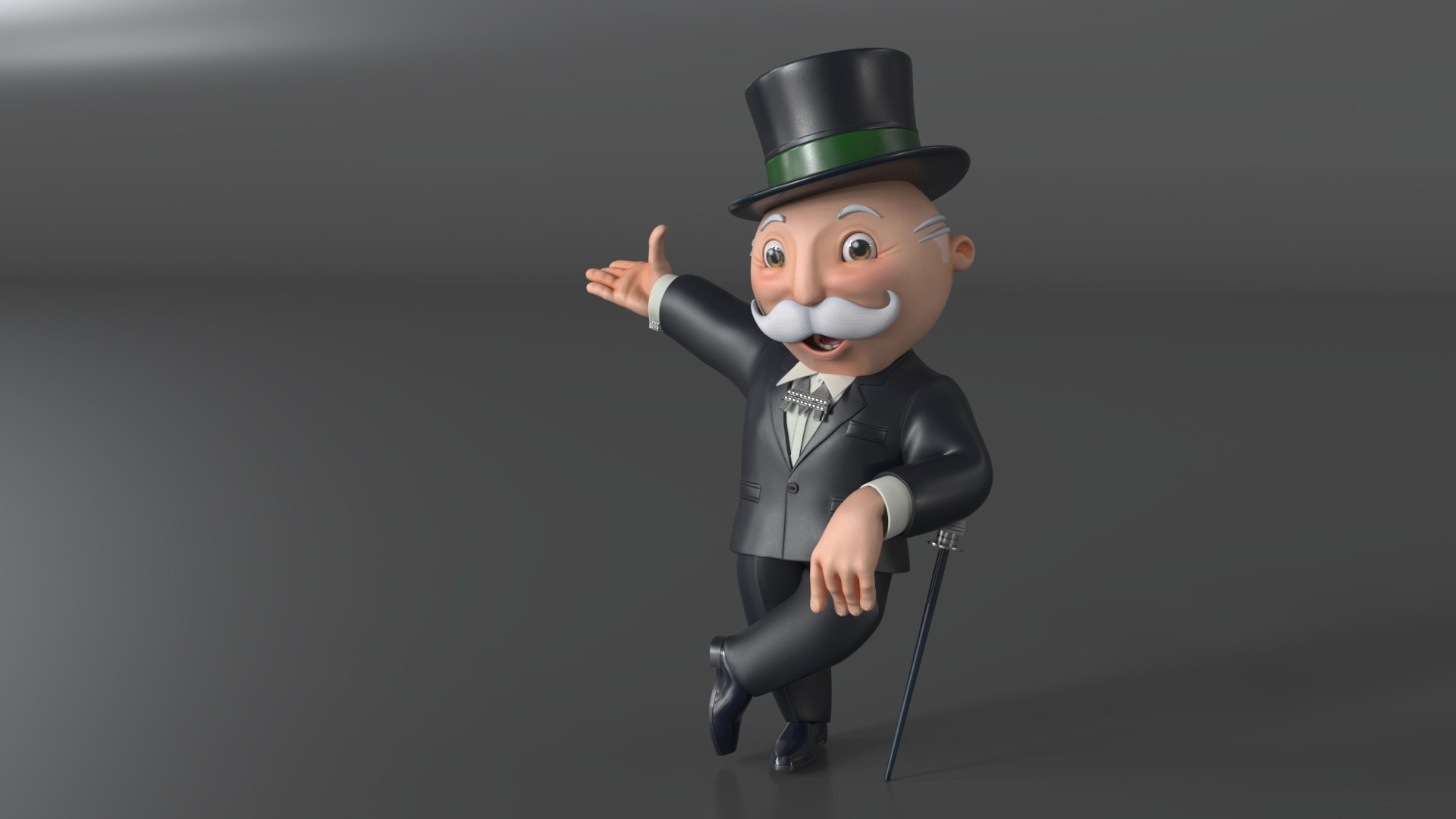 3D Mr Monopoly Character Welcome Pose - TurboSquid 2274944