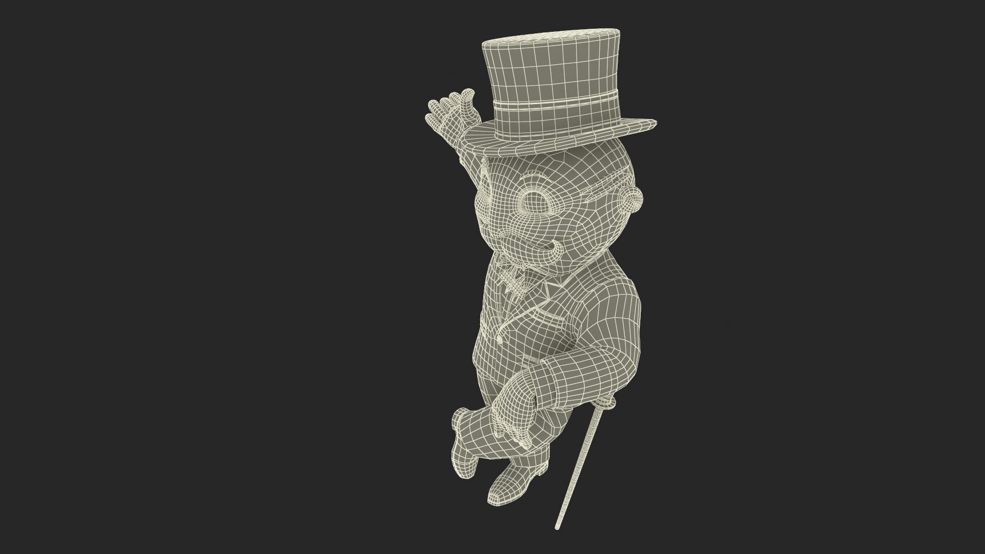 3D Mr Monopoly Character Welcome Pose - TurboSquid 2274944