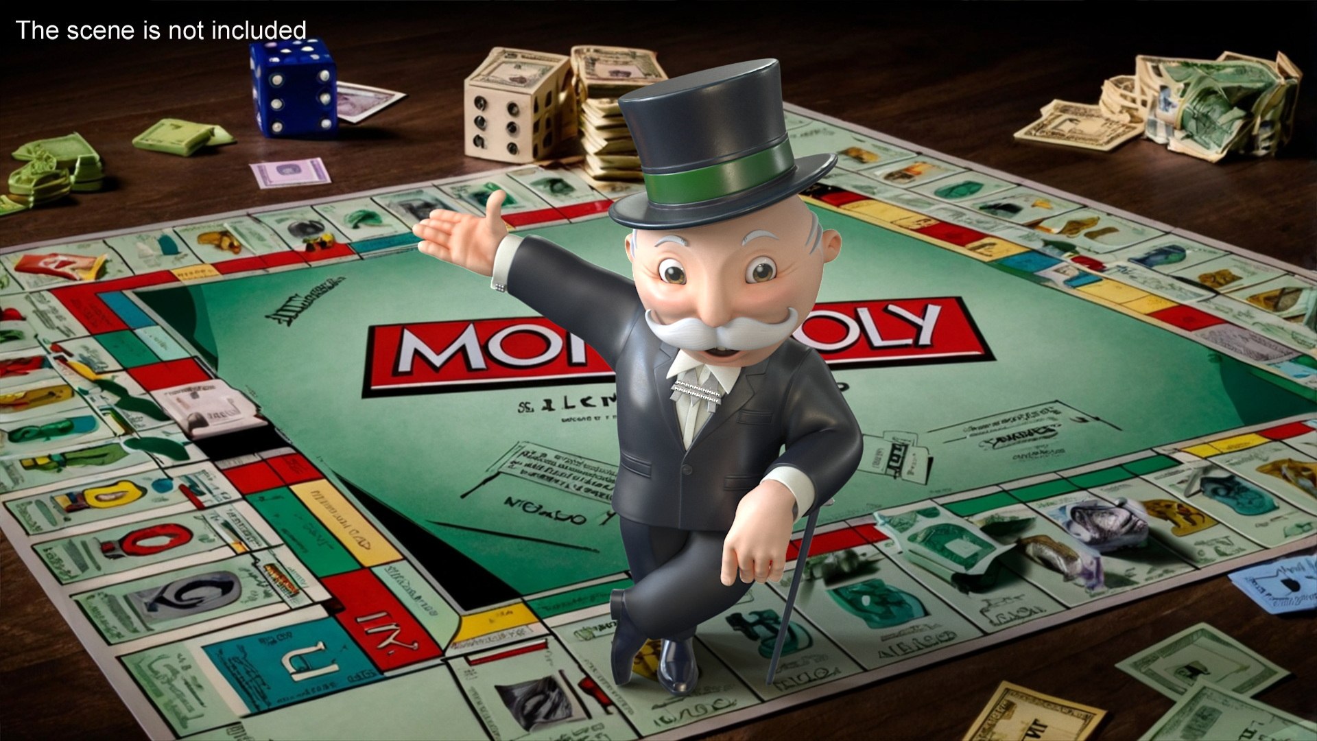 3D Mr Monopoly Character Welcome Pose - TurboSquid 2274944
