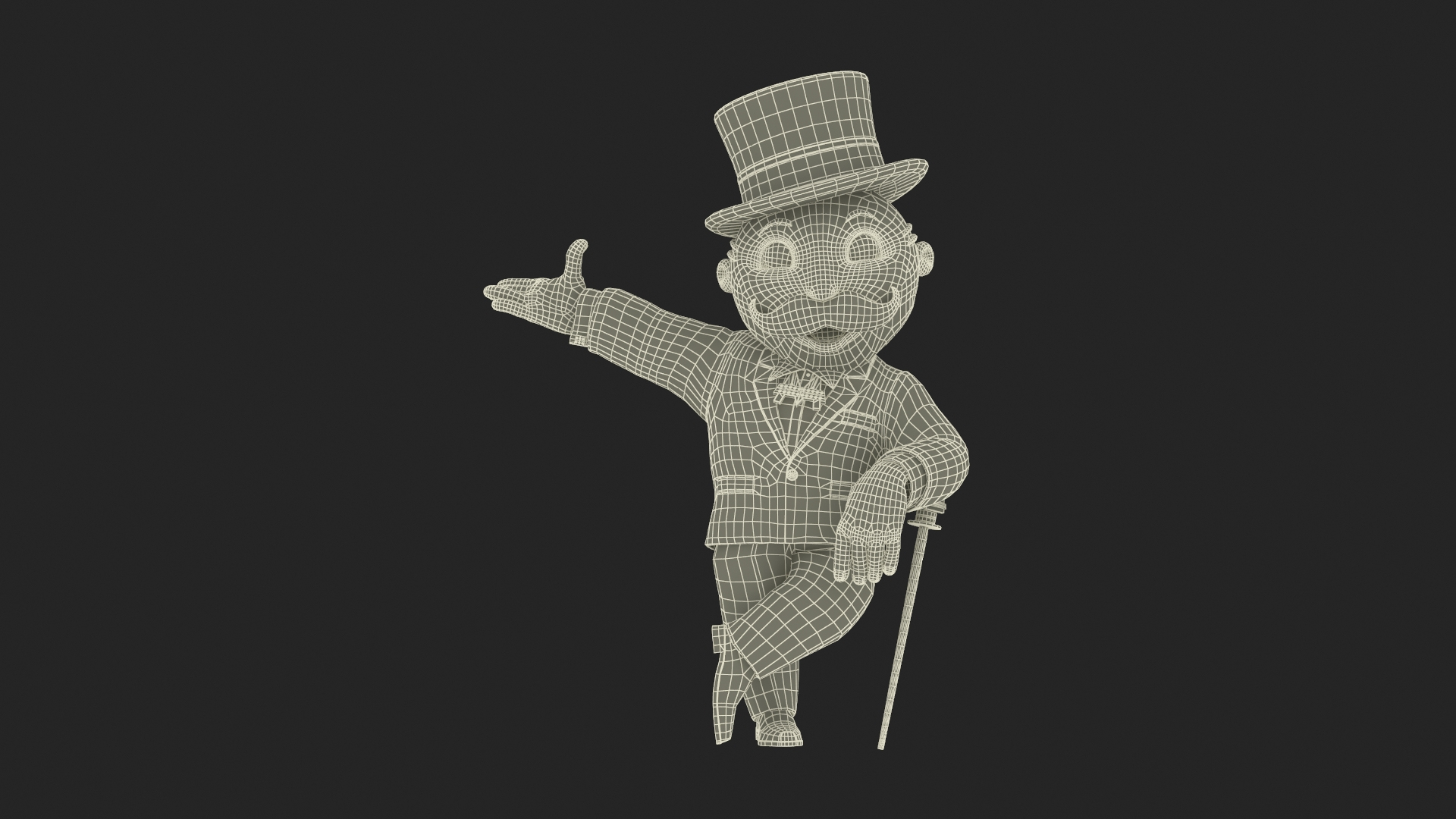 3D Mr Monopoly Character Welcome Pose - TurboSquid 2274944