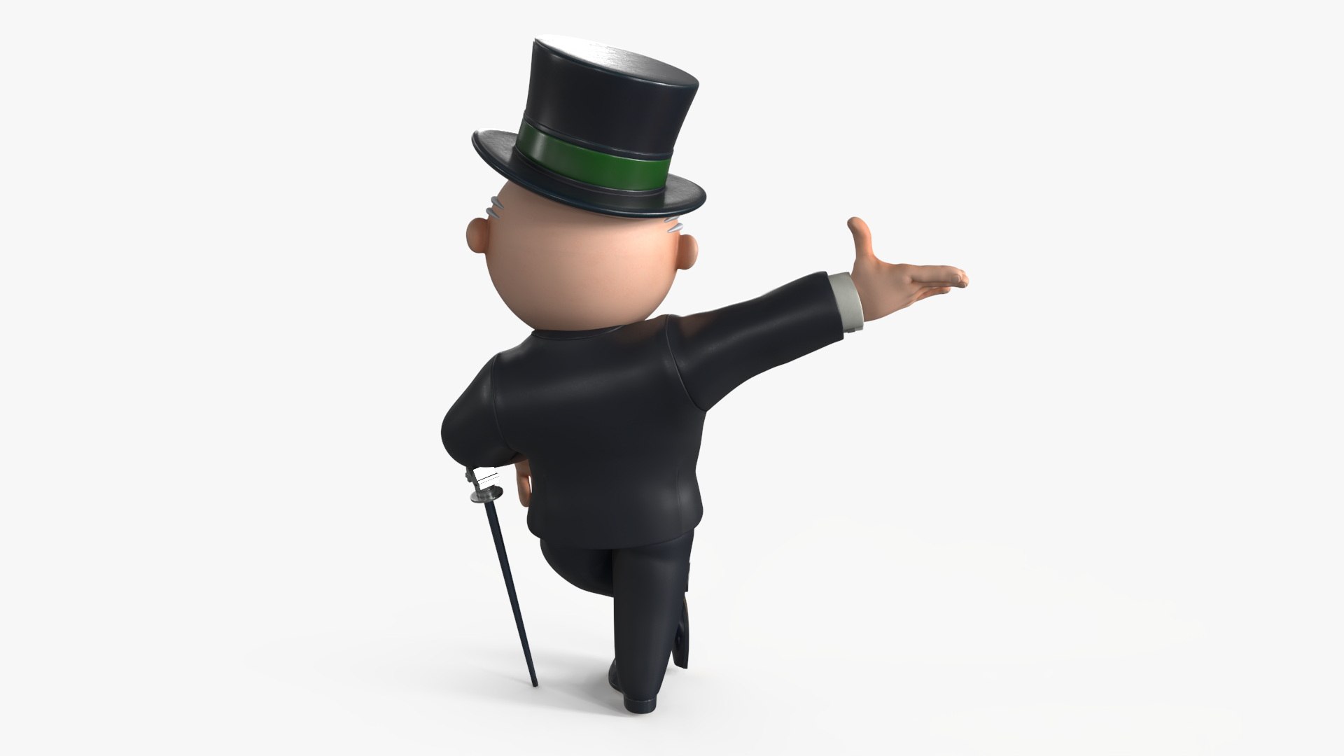 3D Mr Monopoly Character Welcome Pose - TurboSquid 2274944