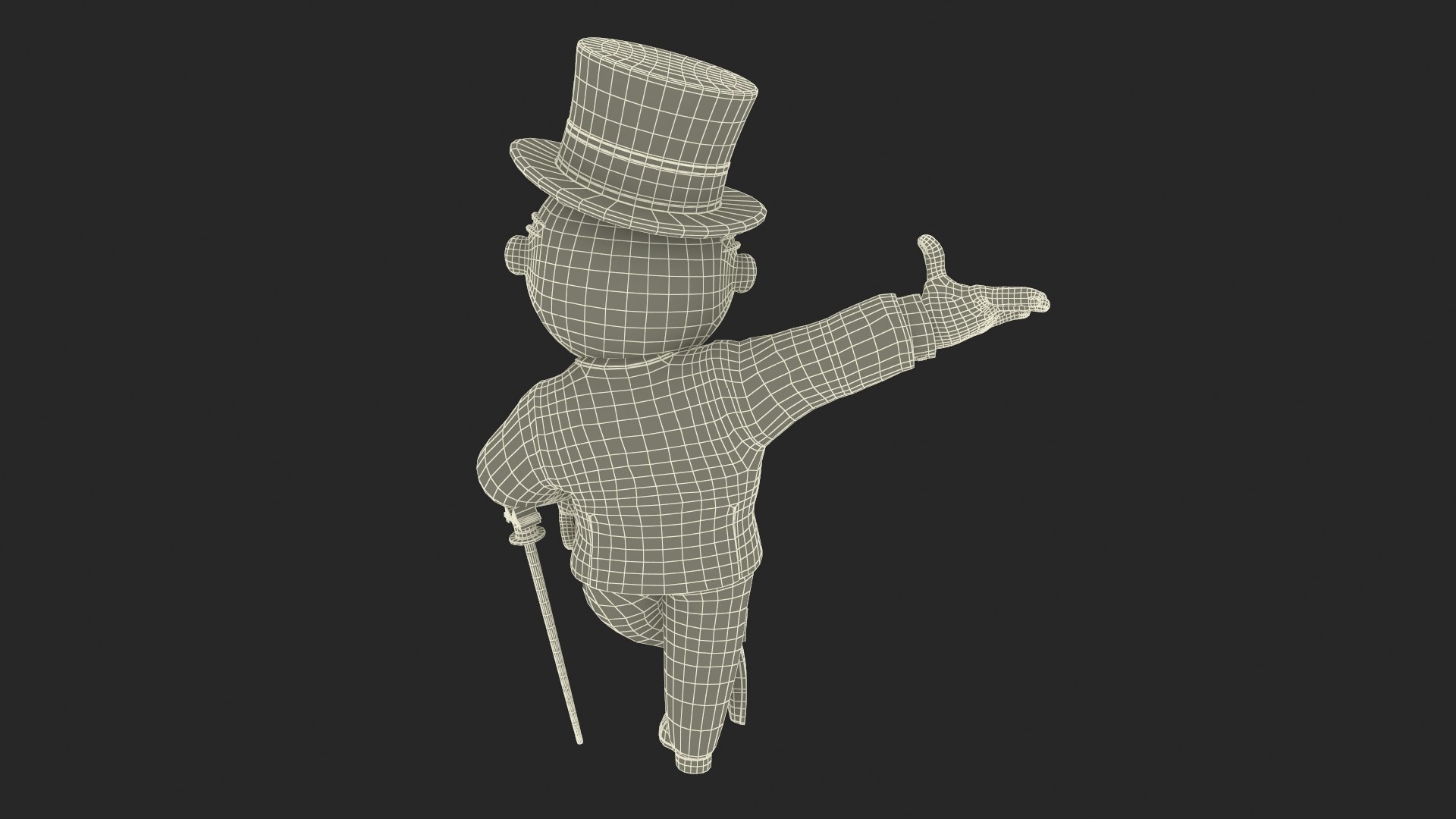 3D Mr Monopoly Character Welcome Pose - TurboSquid 2274944