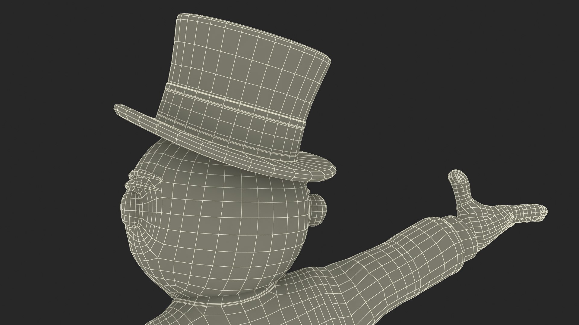 3D Mr Monopoly Character Welcome Pose - TurboSquid 2274944