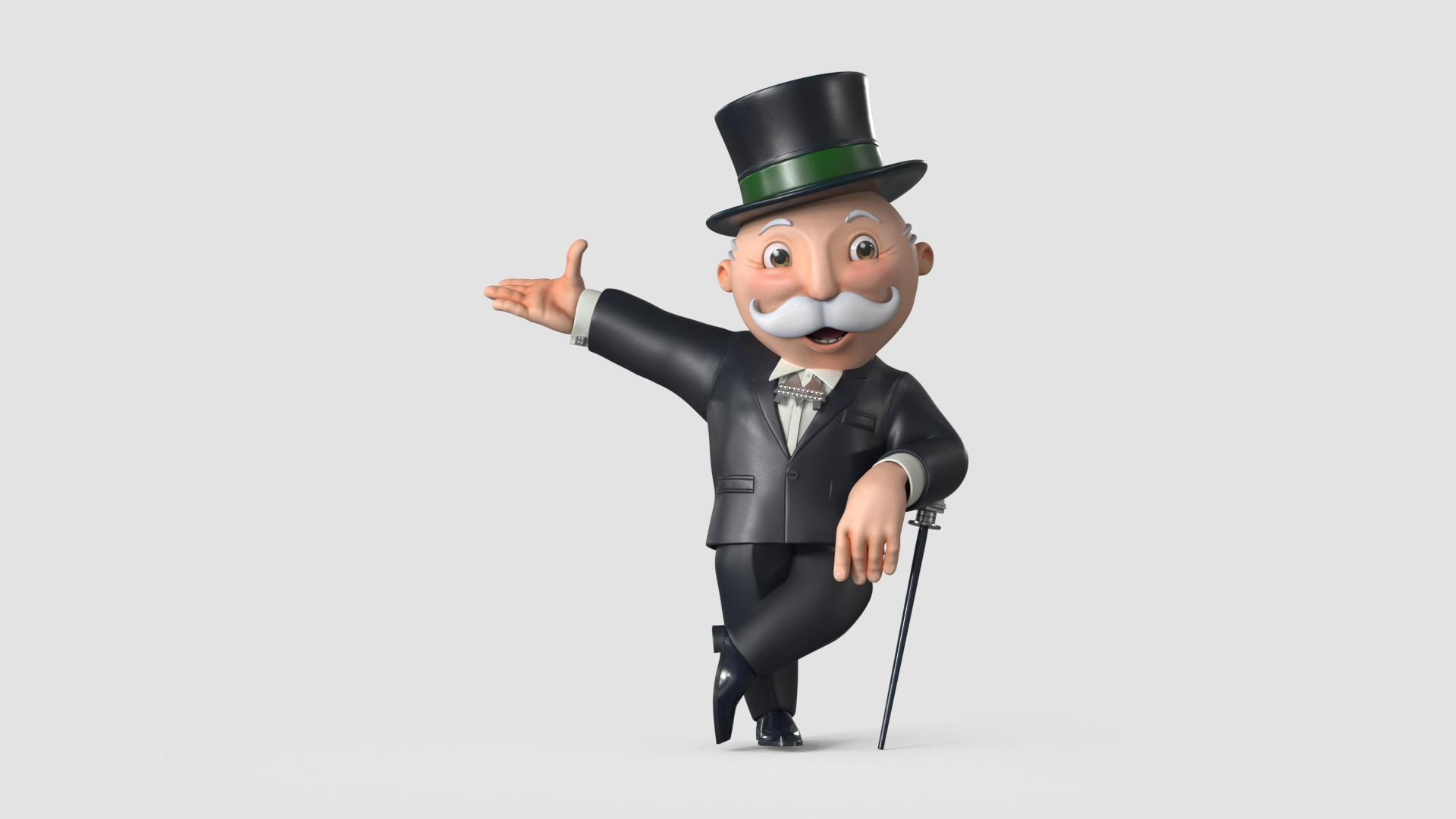 3D Mr Monopoly Character Welcome Pose - TurboSquid 2274944