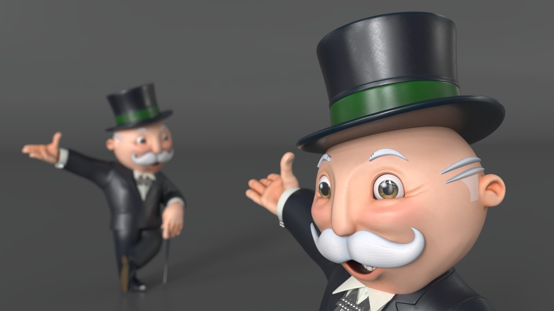 3D Mr Monopoly Character Welcome Pose - TurboSquid 2274944
