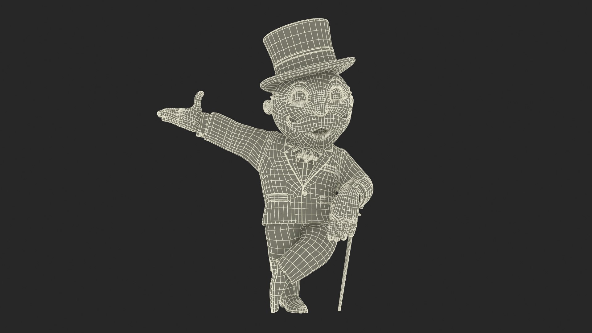 3D Mr Monopoly Character Welcome Pose - TurboSquid 2274944