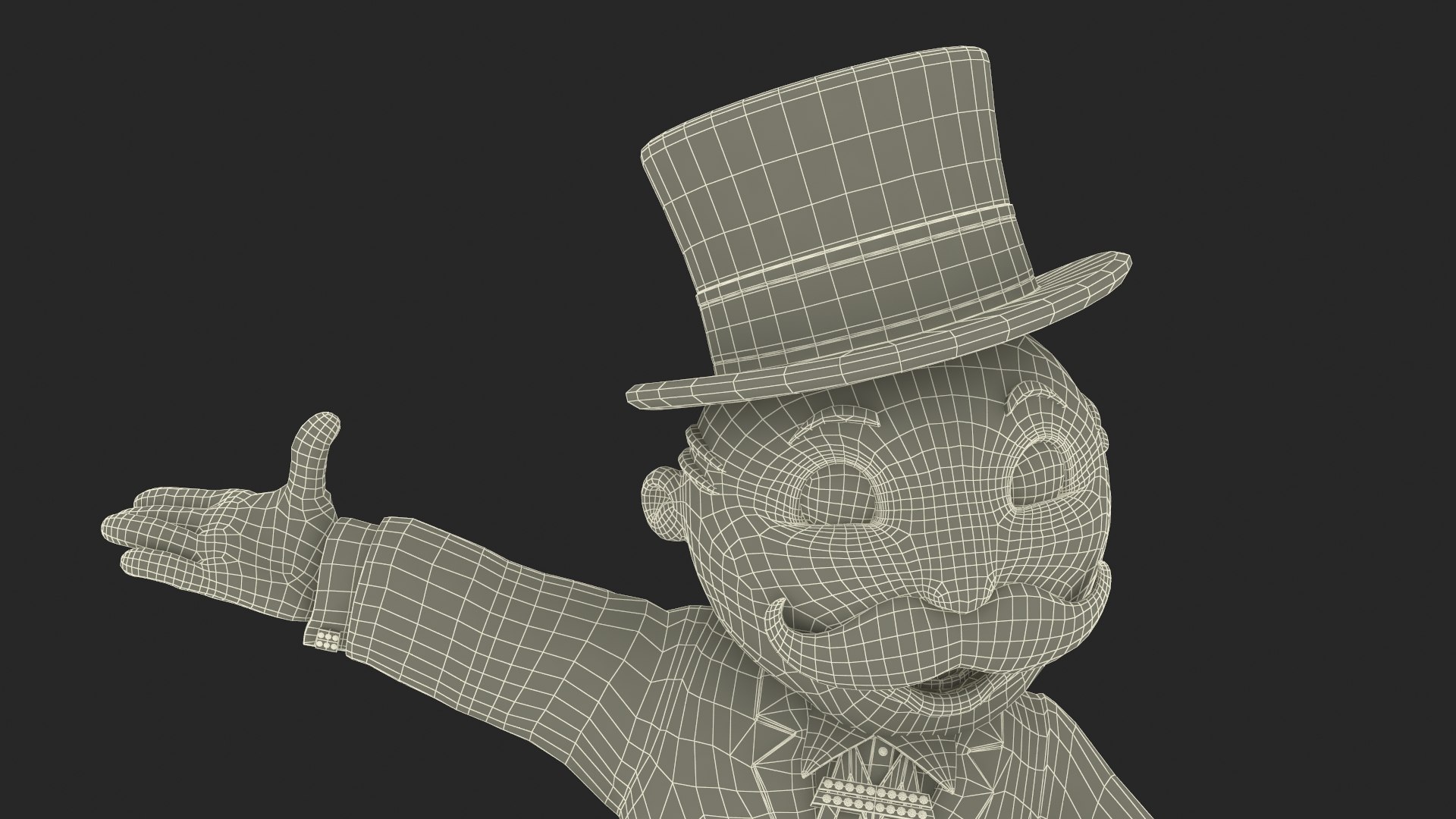 3D Mr Monopoly Character Welcome Pose - TurboSquid 2274944