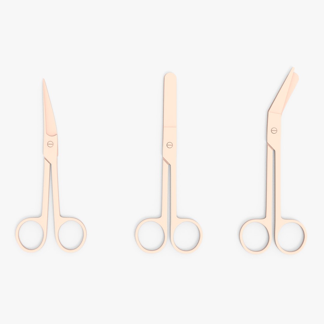 3D Surgical Scissors Model - TurboSquid 2169025