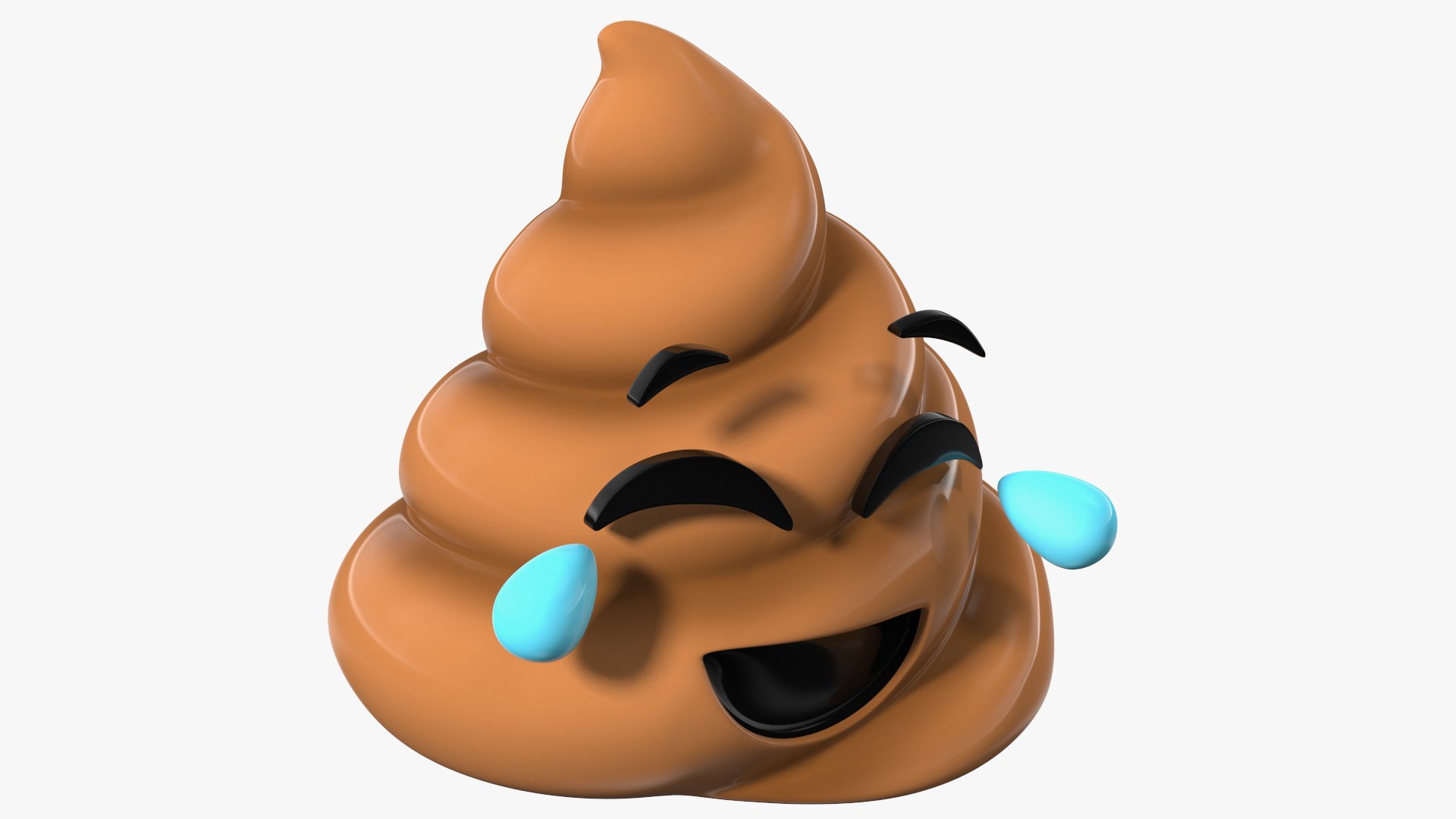 Tears of Joy Face Poop Emoji Smile 3D model - TurboSquid 1801256