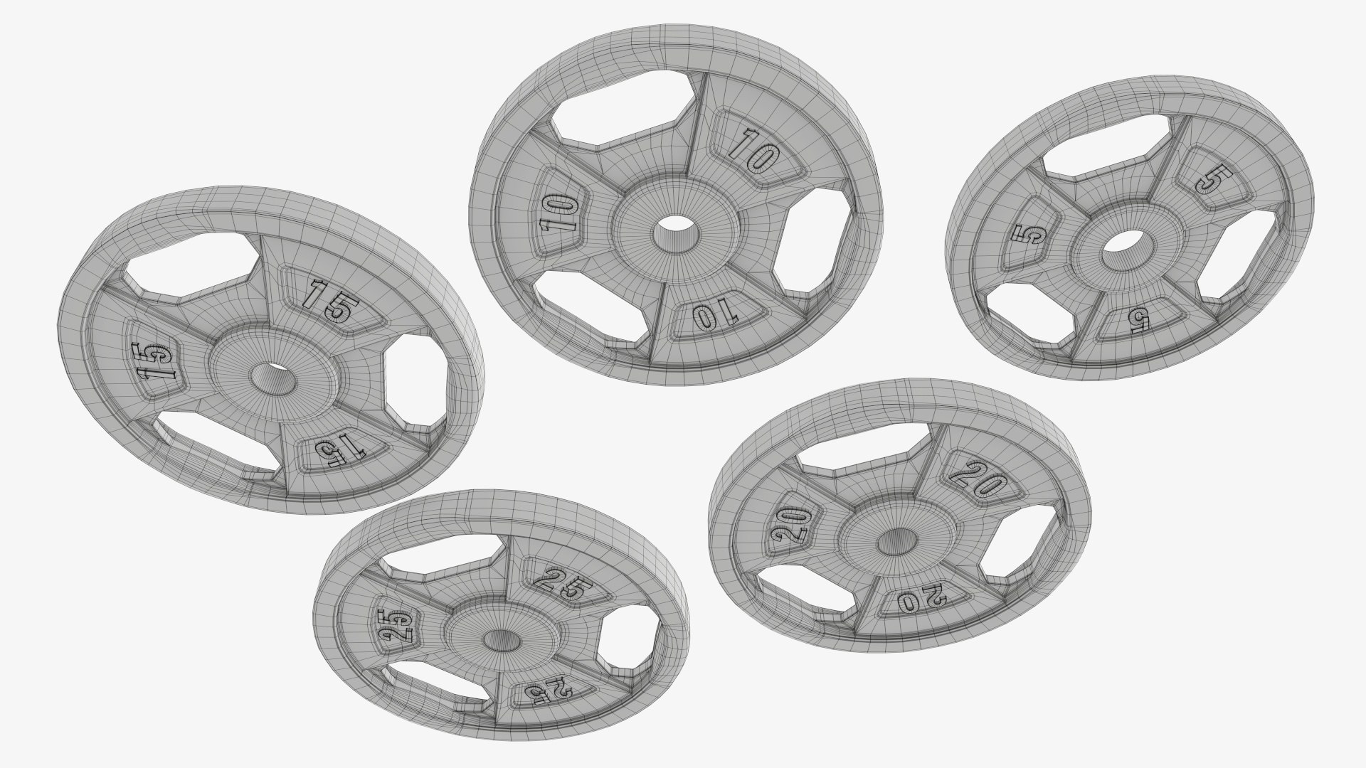 3D Plate Set Weight - TurboSquid 1686227