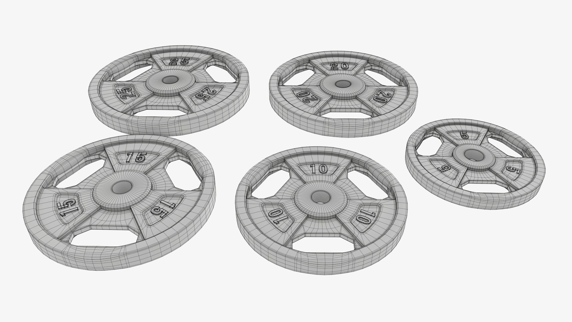 3D Plate Set Weight - TurboSquid 1686227