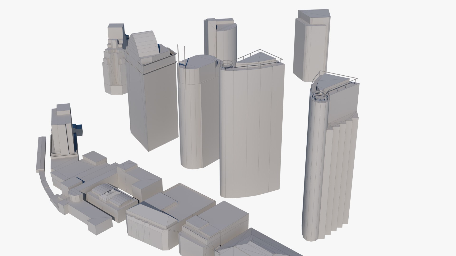 Cityscape shanghai skyscrapers 3D model - TurboSquid 1235188