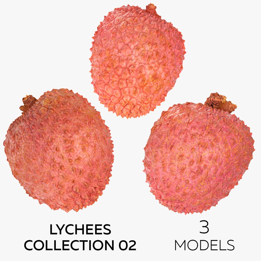 3D Lychees Collection 02 - 3 Models Model - TurboSquid 1794528