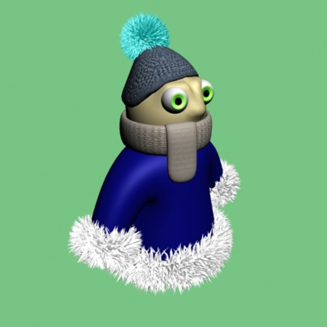 3d snow tuzik boy model