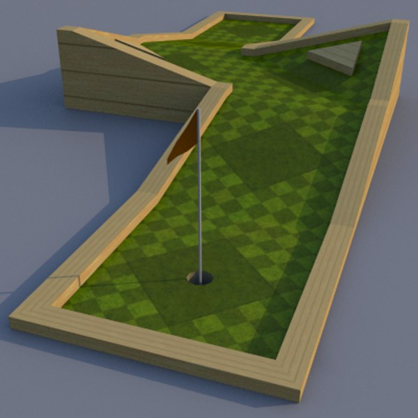 mini golf hole 3d model