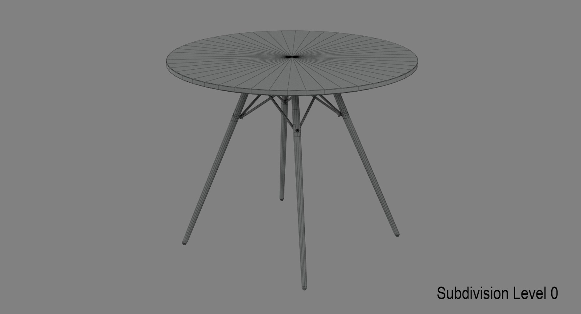 3D Model Eames Dsw Eiffel Table - TurboSquid 1309796
