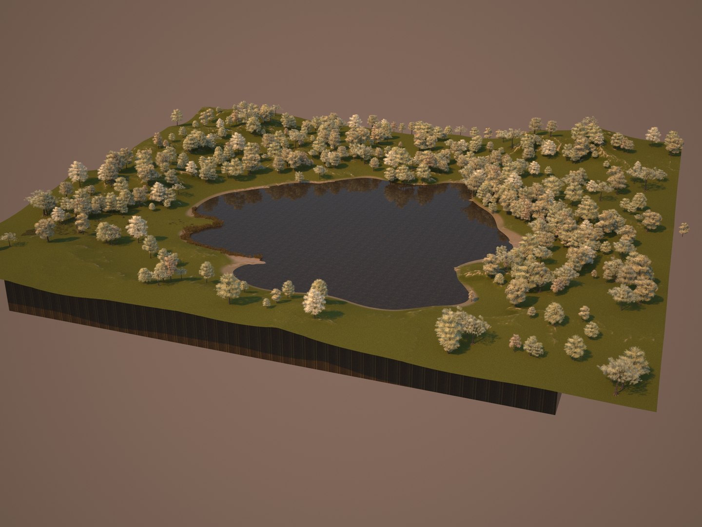 Landscape Lake Model - TurboSquid 1660607