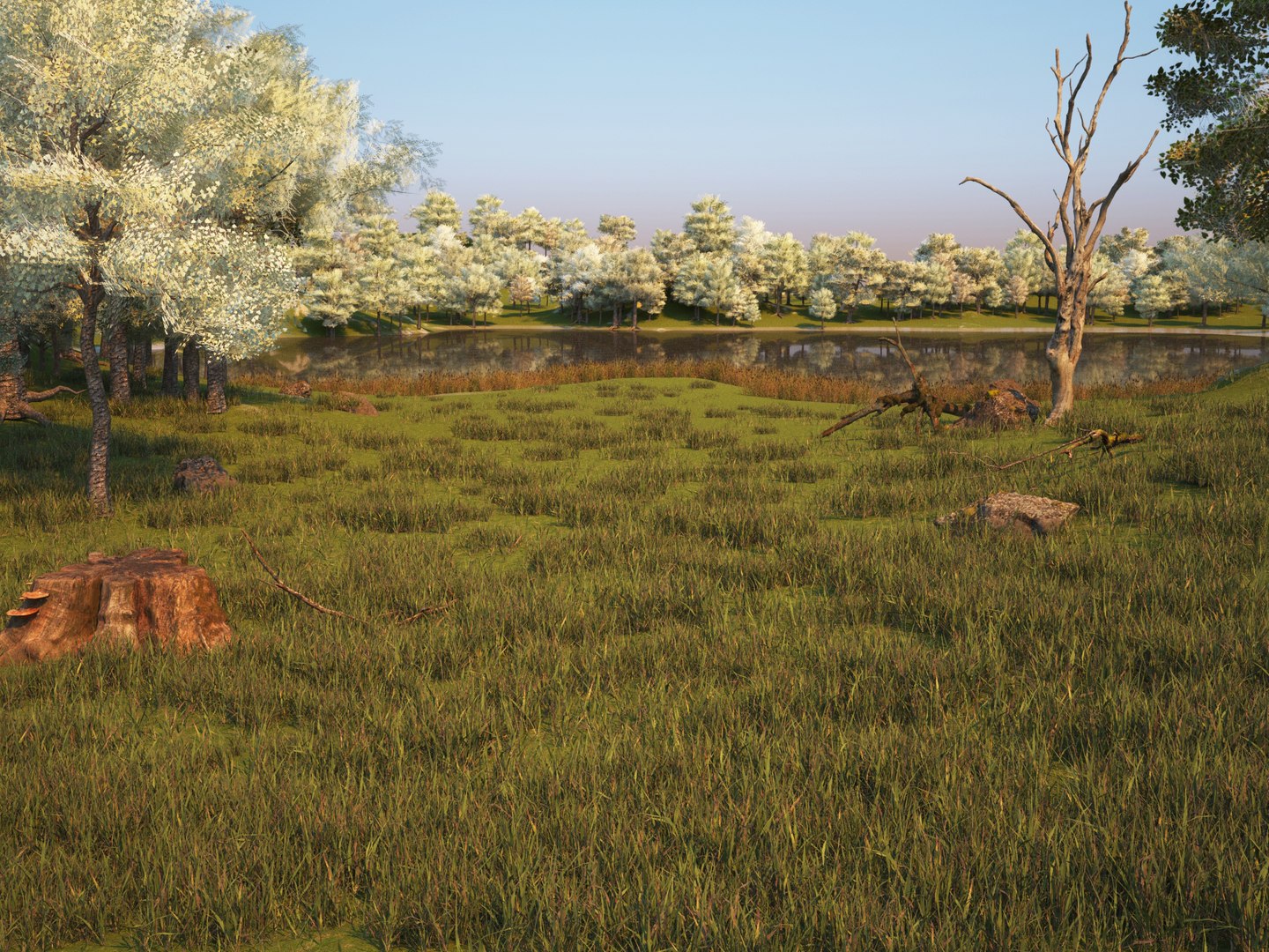 Landscape Lake Model - TurboSquid 1660607
