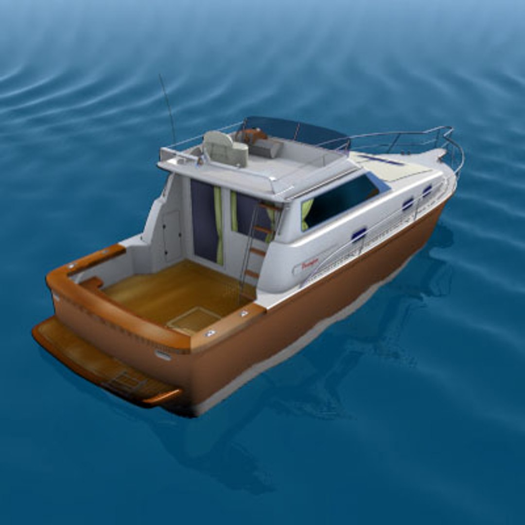 3d Yacht Motorboat Model