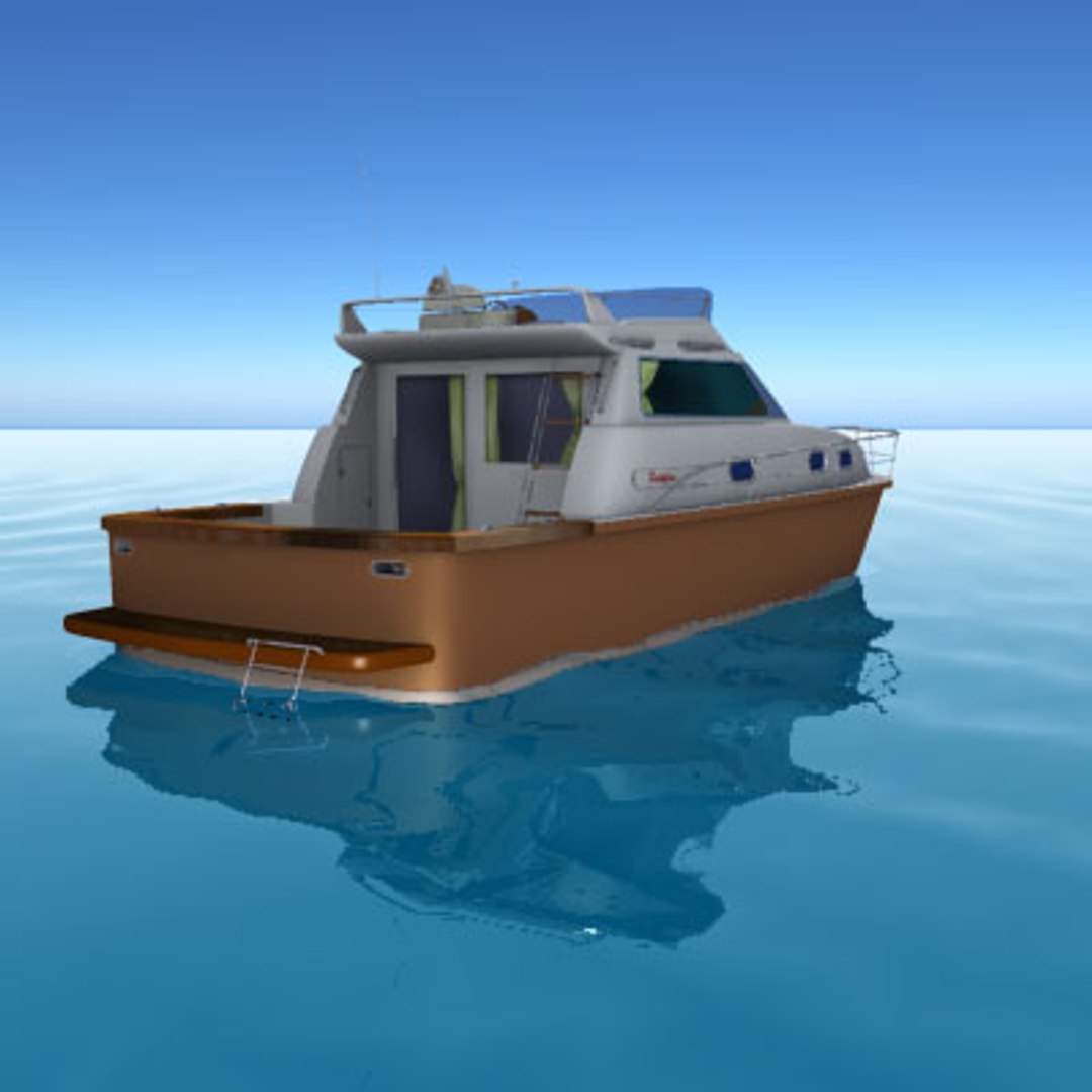 3d Yacht Motorboat Model