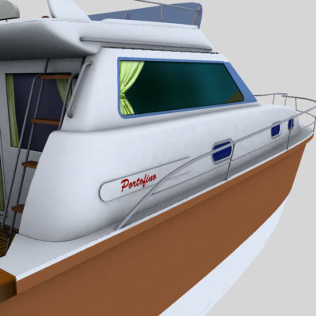 3d Yacht Motorboat Model