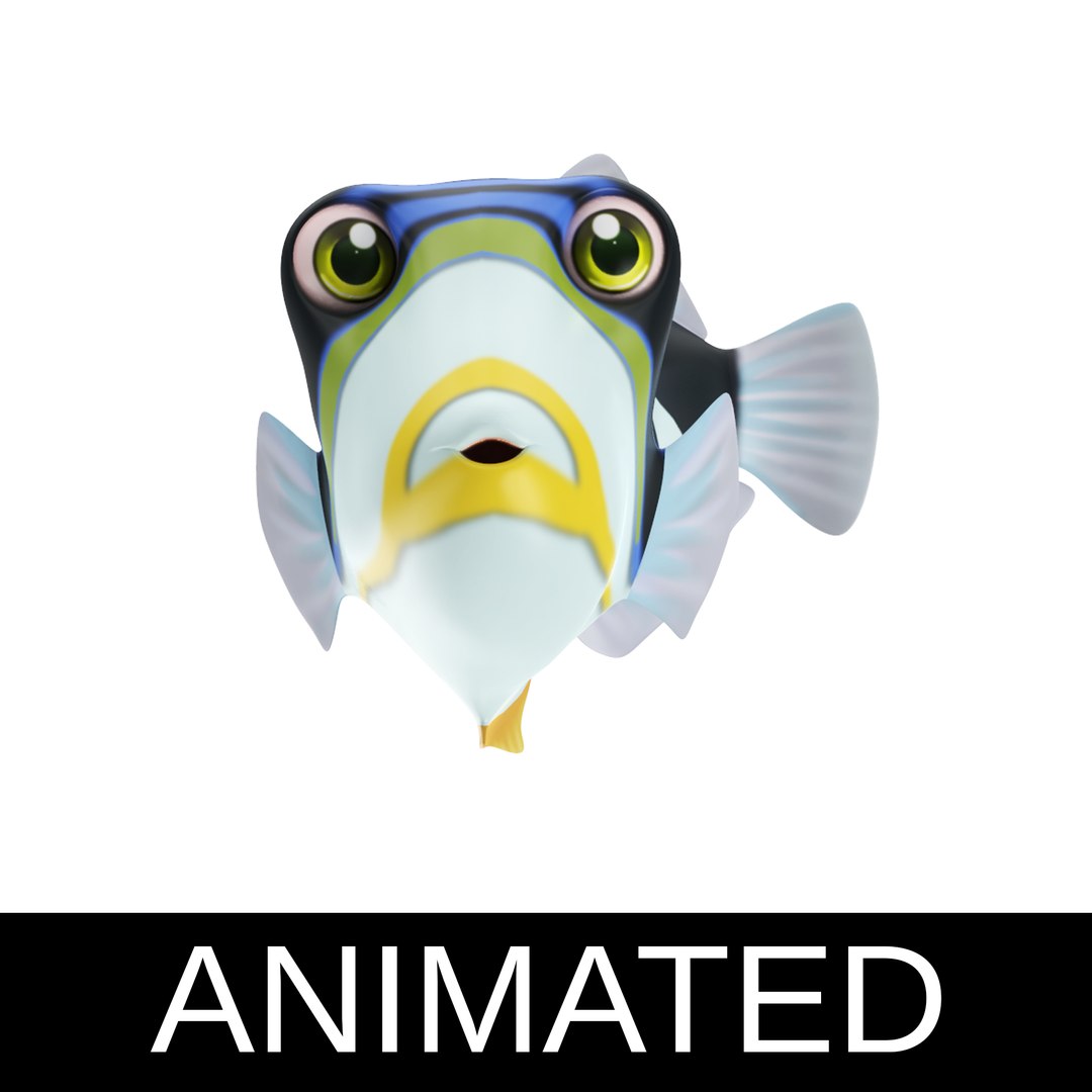 Picasso Trigger Fish Toon 3D Model - TurboSquid 1586329