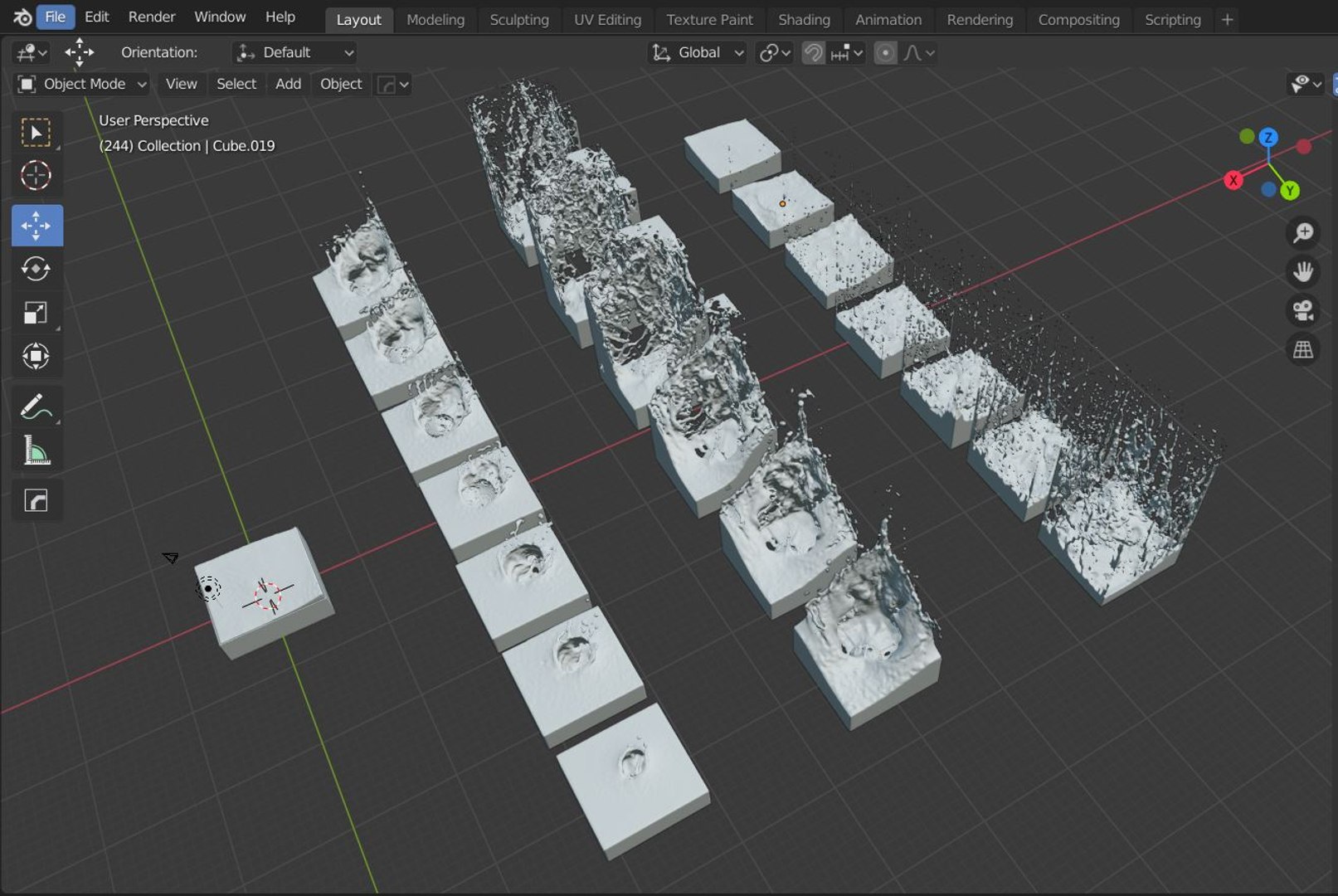 3D water - isometric cubes - TurboSquid 1595065