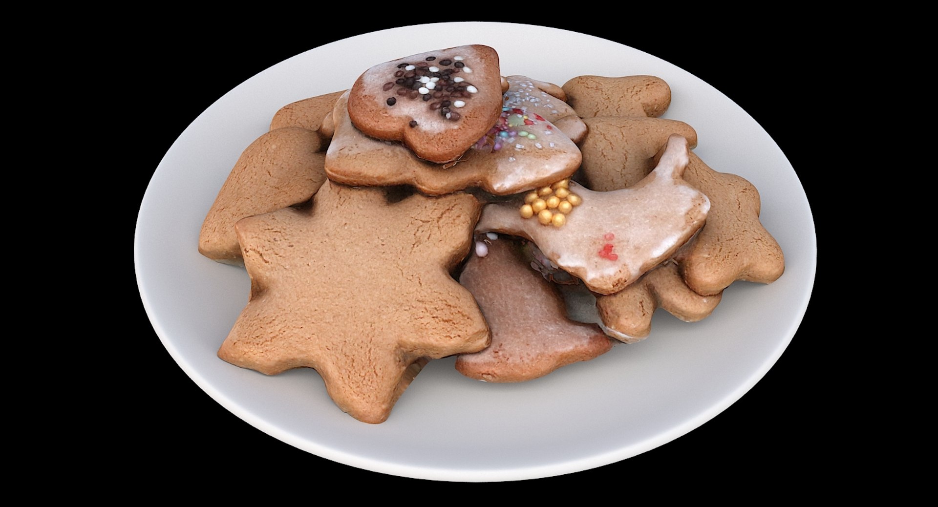 3D christmas cookies food - TurboSquid 1364261