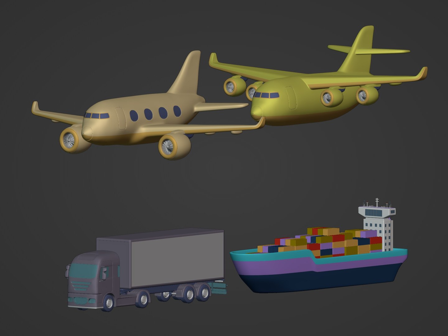 3D Model Transport Vehicles Pack - TurboSquid 1790446