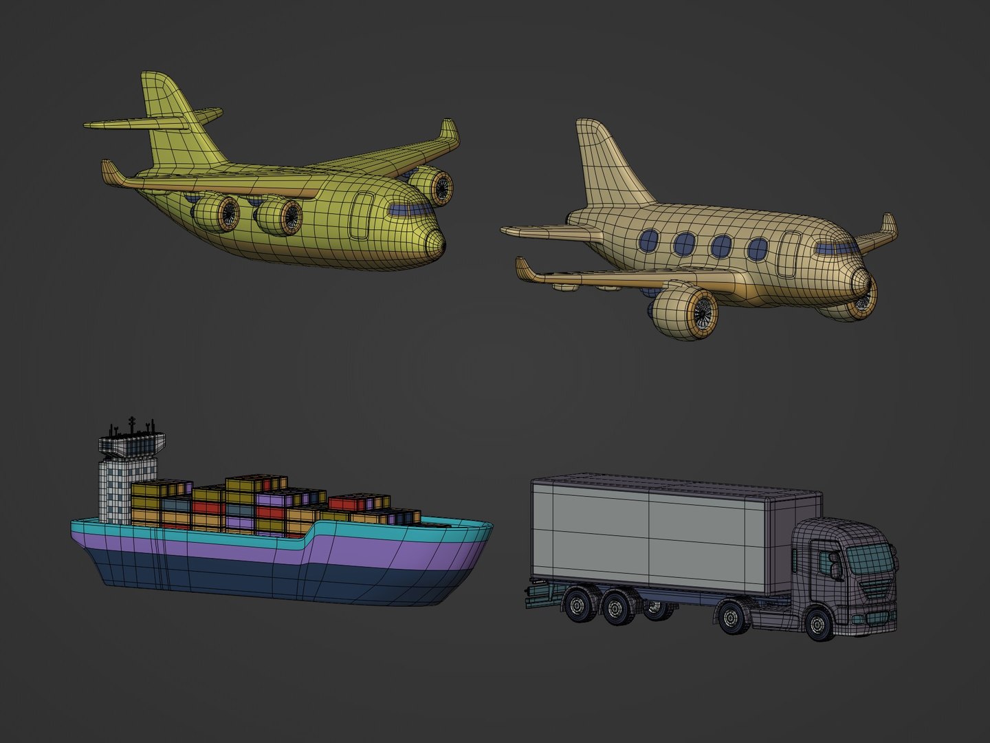 3D Model Transport Vehicles Pack - TurboSquid 1790446