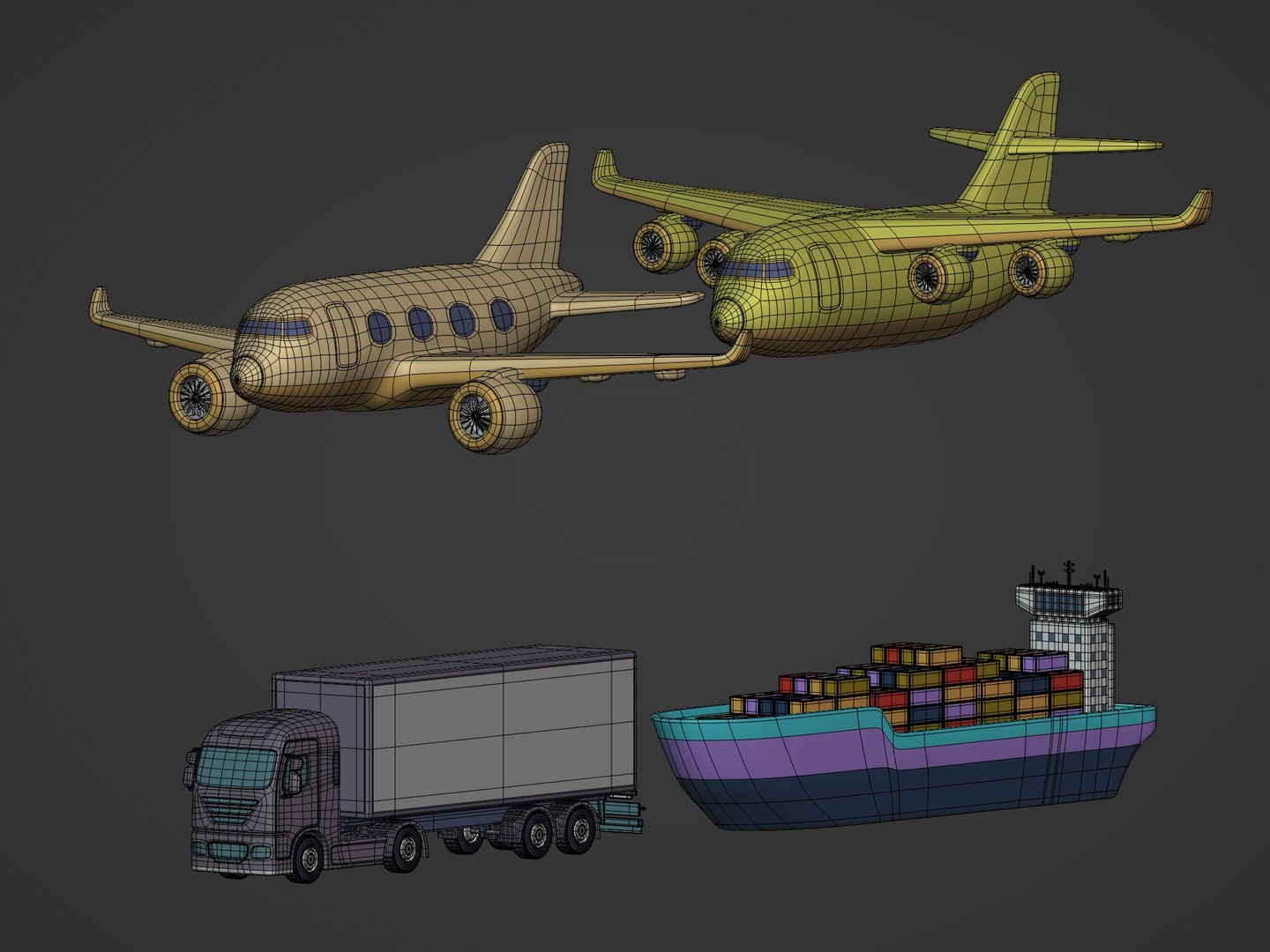 3D Model Transport Vehicles Pack - TurboSquid 1790446