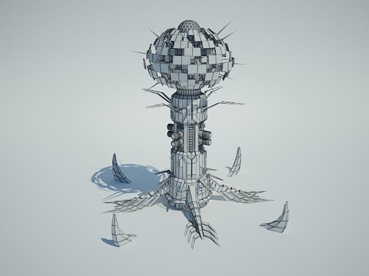 3ds Futuristic Sci Fi Building