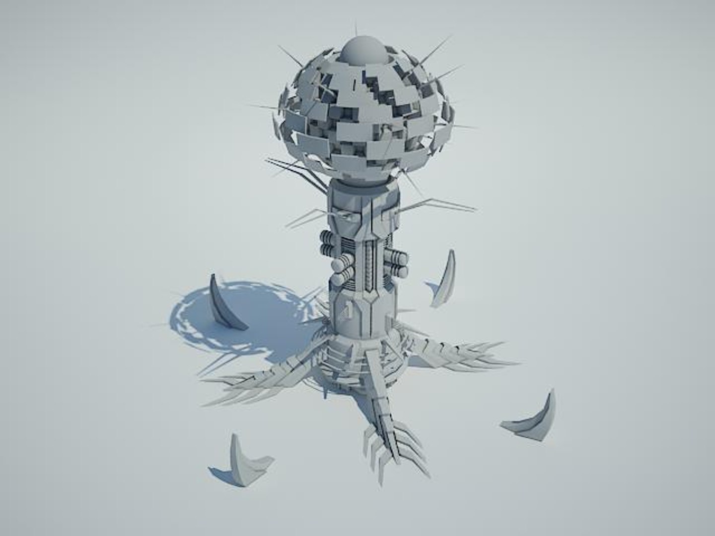 3ds Futuristic Sci Fi Building