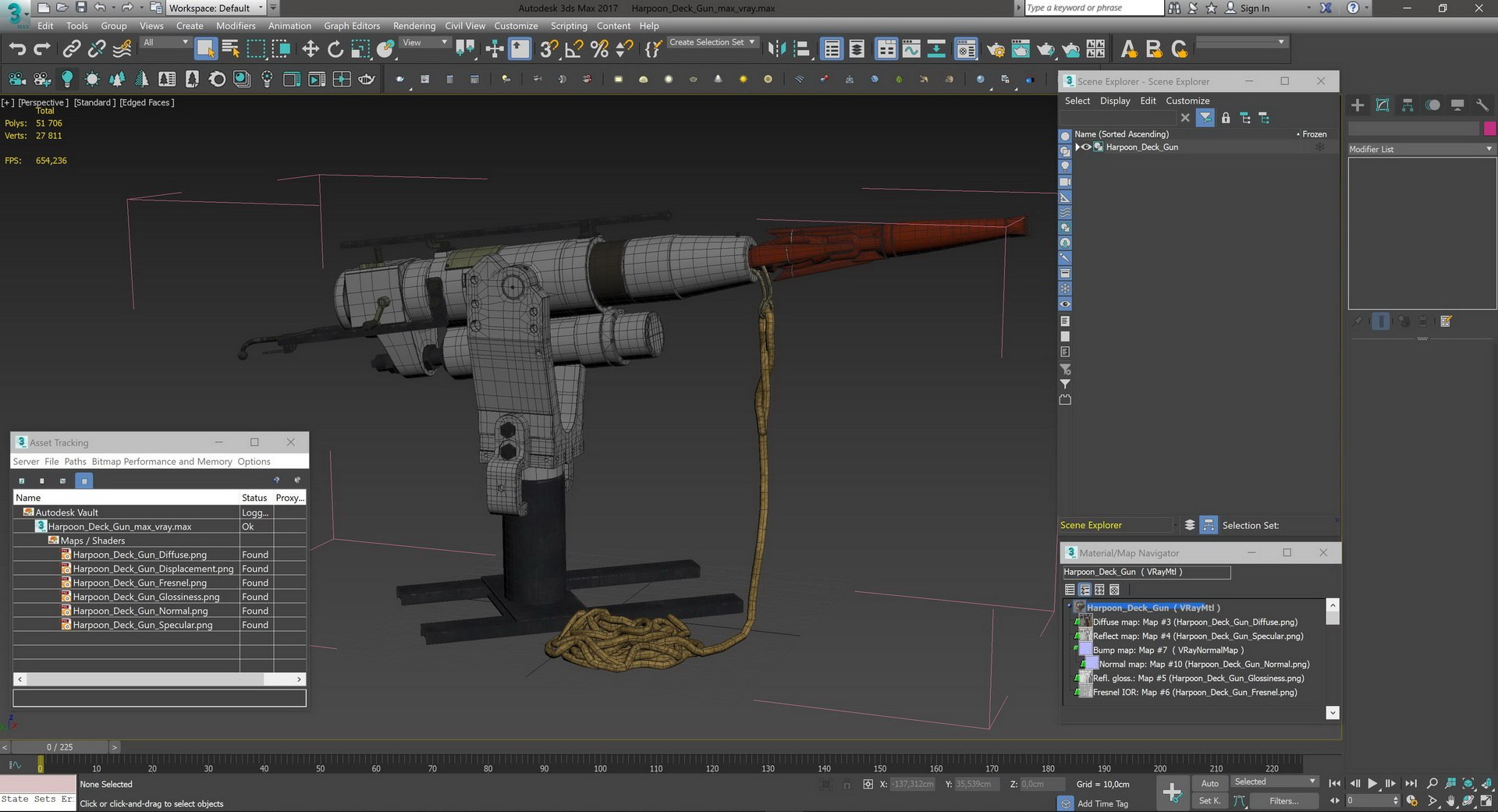 Harpoon Deck Gun 3D model - TurboSquid 2042667