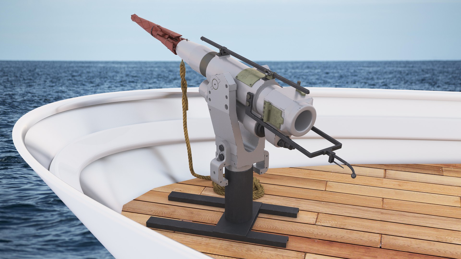 Harpoon Deck Gun 3D model - TurboSquid 2042667