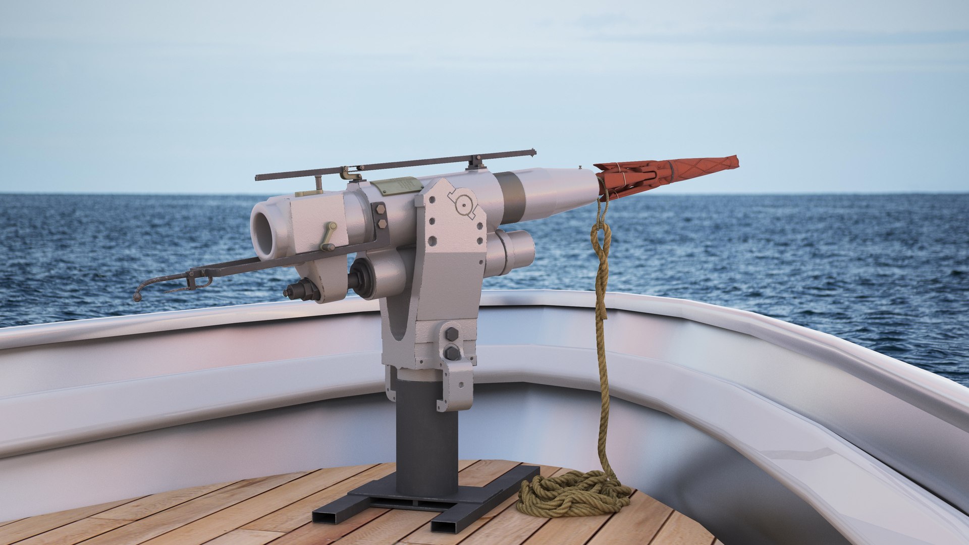 Harpoon Deck Gun 3D model - TurboSquid 2042667