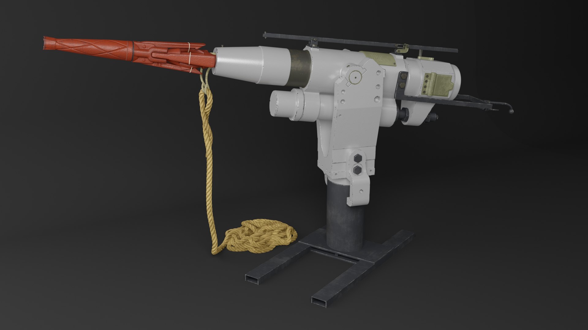 Harpoon Deck Gun 3D model - TurboSquid 2042667