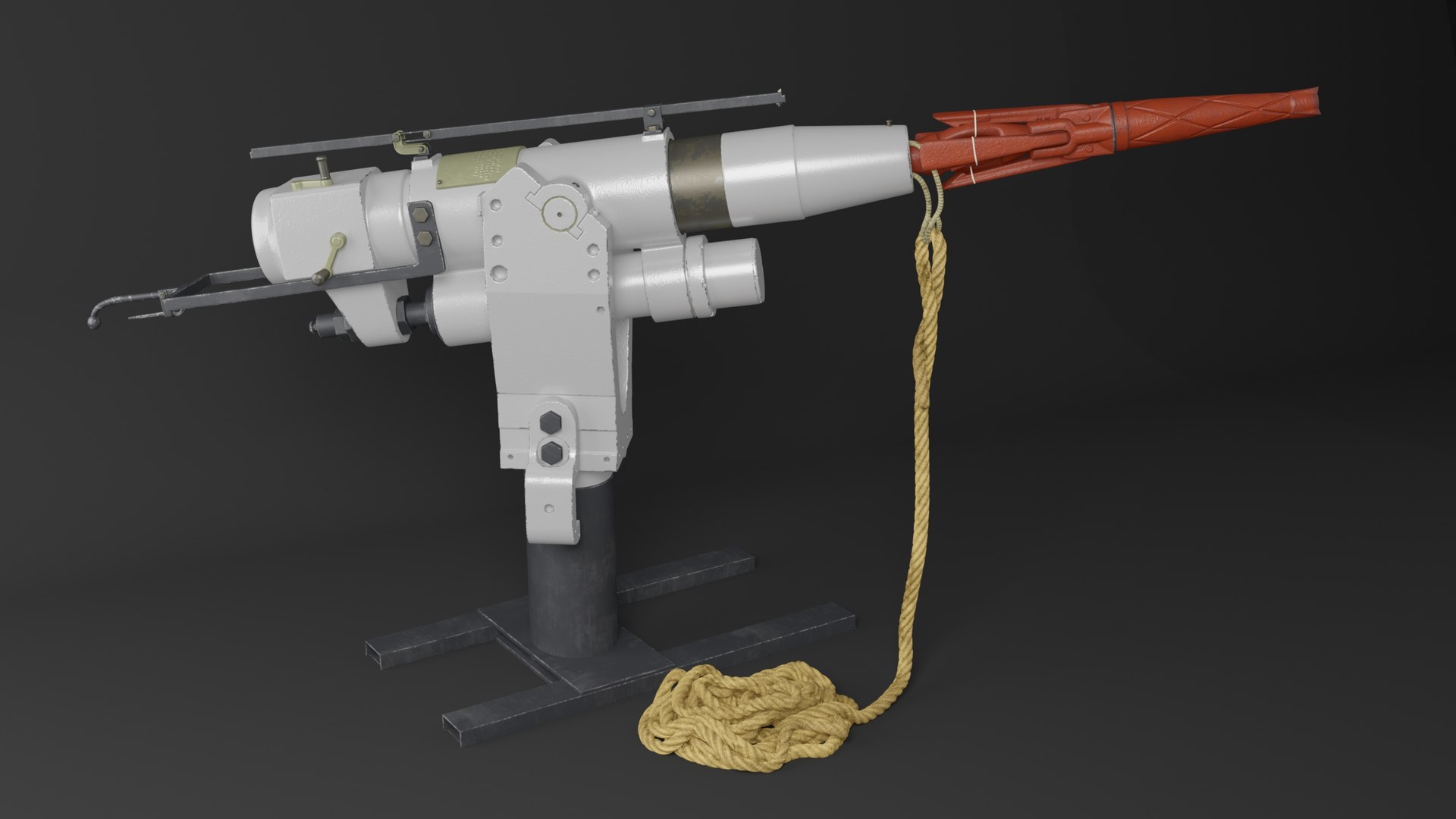 Harpoon Deck Gun 3D model - TurboSquid 2042667