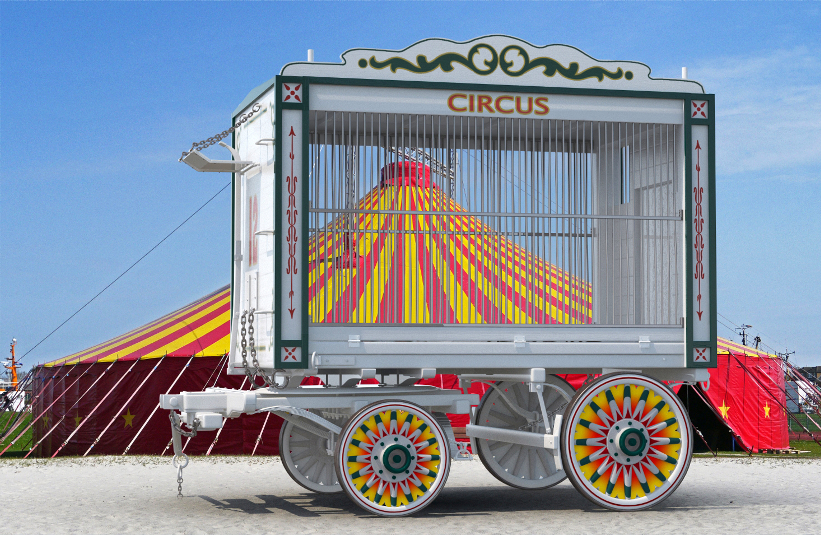 3D traveling circus wagon model - TurboSquid 1292875
