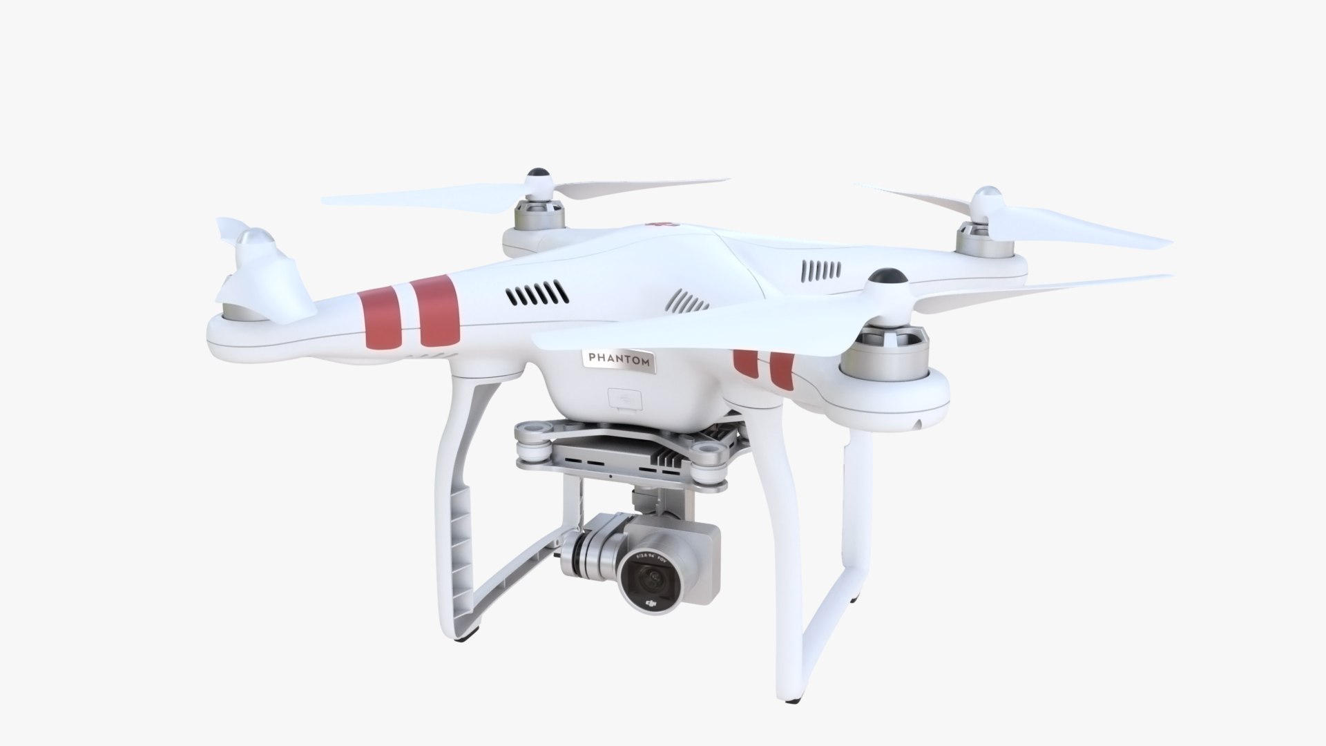 3D model DJI Phantom 3 Quadcopter Drone Red - TurboSquid 1977067
