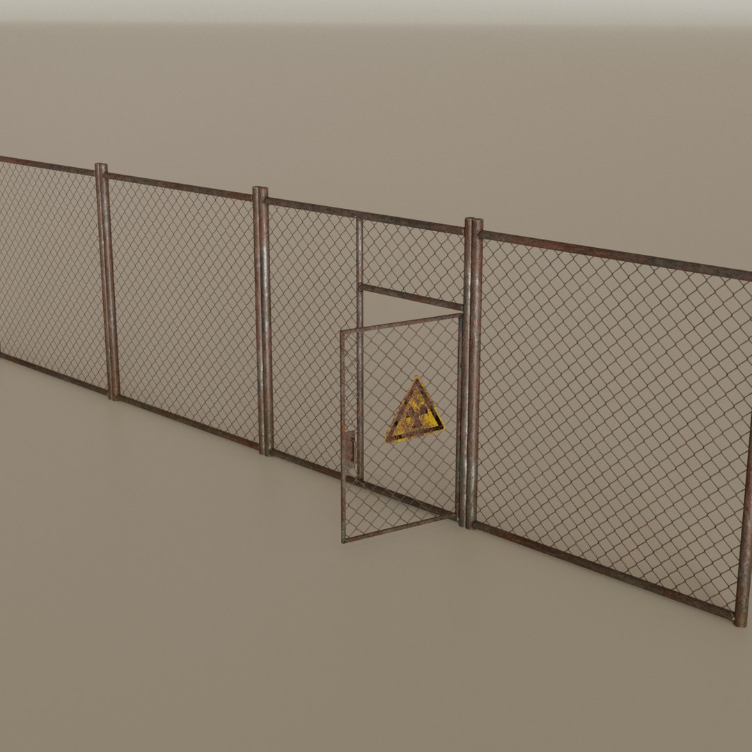 Wire Chain Link Fence 3D Model - TurboSquid 1718794