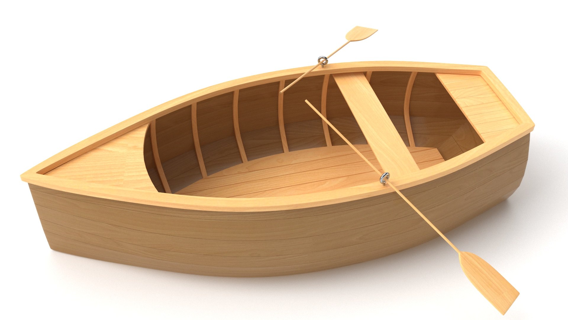 3D Wooden Rowboat 02 Model - TurboSquid 2274515