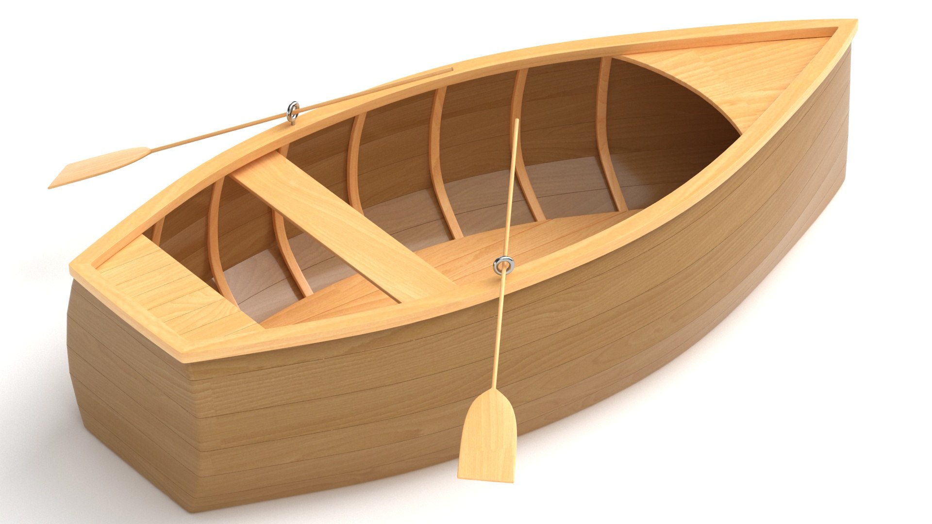 3D Wooden Rowboat 02 Model - TurboSquid 2274515