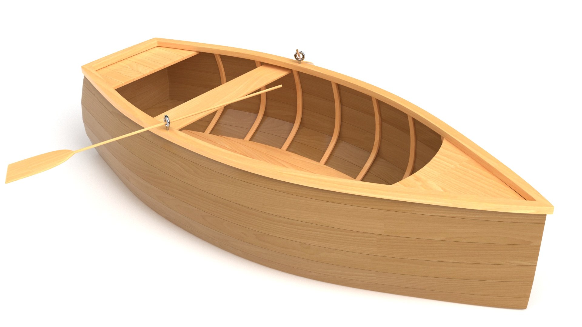 3D Wooden Rowboat 02 Model - TurboSquid 2274515