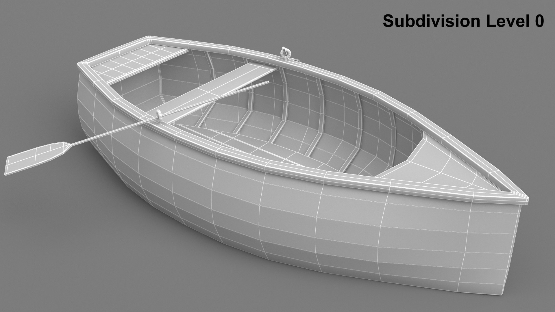3D Wooden Rowboat 02 Model - TurboSquid 2274515