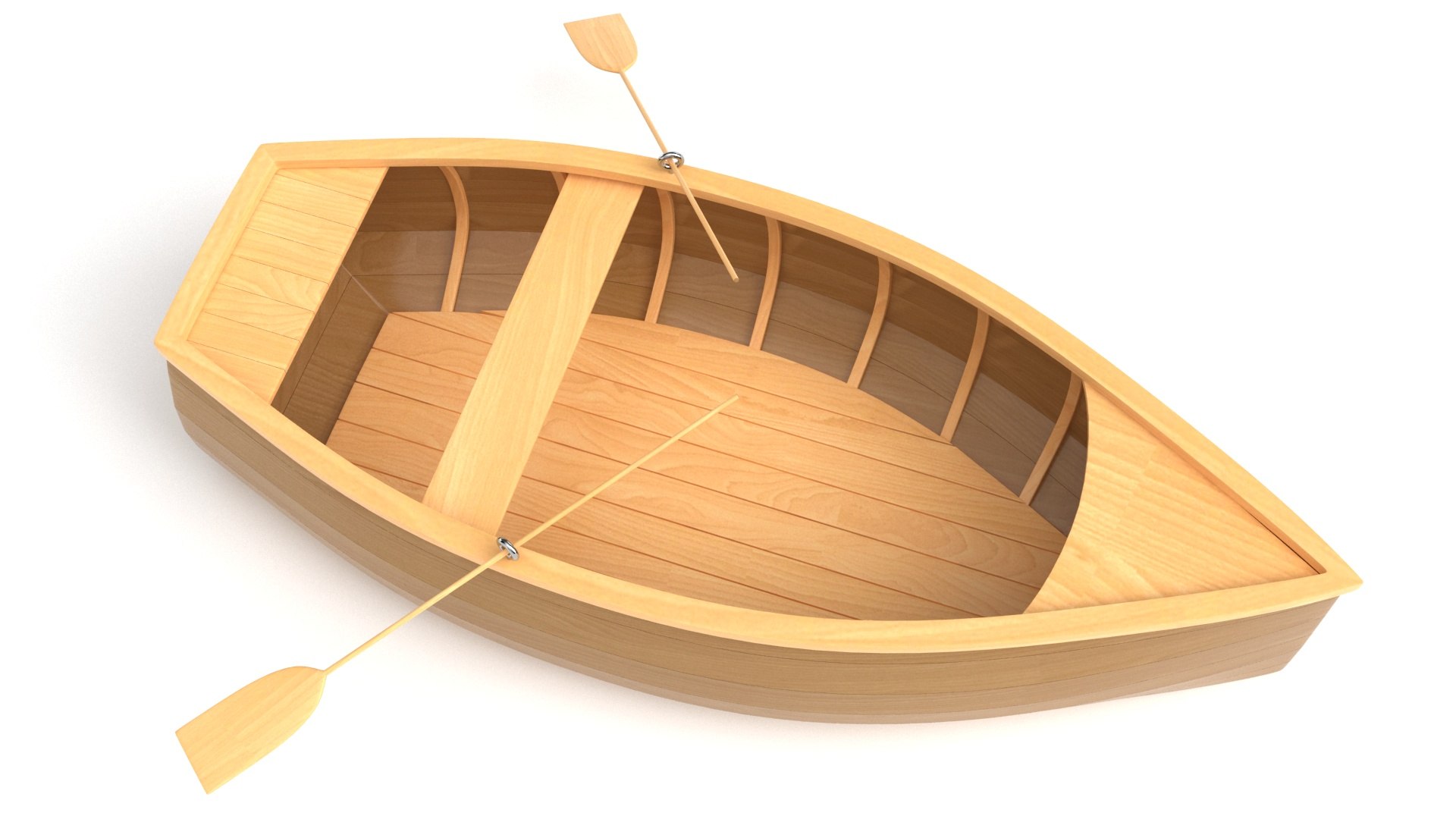 3D Wooden Rowboat 02 Model - TurboSquid 2274515
